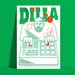 J DILLA Hip-hop A3 RISOPRINT Print Art Poster Tribute Rap Red & Green ...