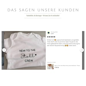 New to the crew Baby Body personalisierbar | Neues Crew Mitglied mit ...