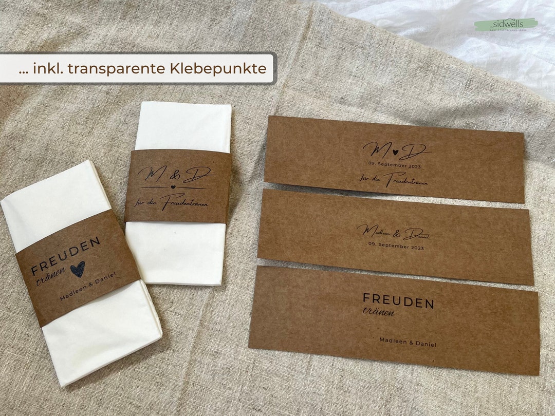 Tears of Joy Banderole for Handkerchiefs Made of Kraft Paper ...