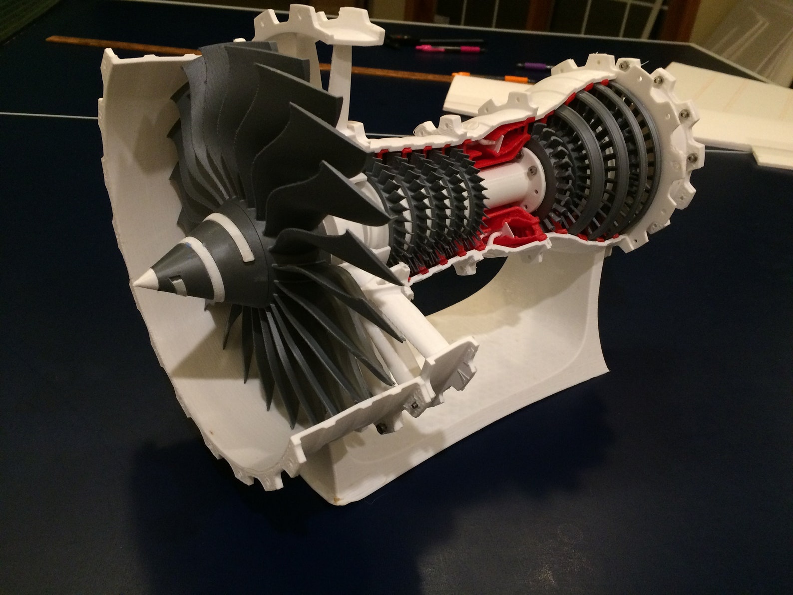 High Detail 3d Printed Turbofan Engine | Etsy