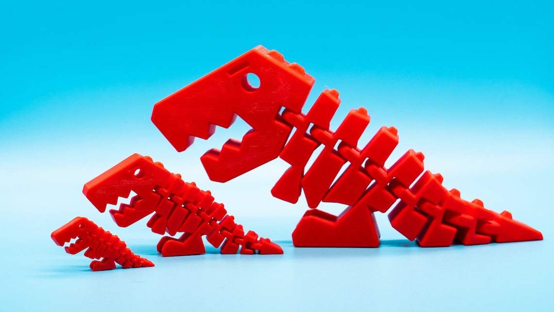 Flexirex Flexible T-rex 3D Printed Free Shipping | Etsy