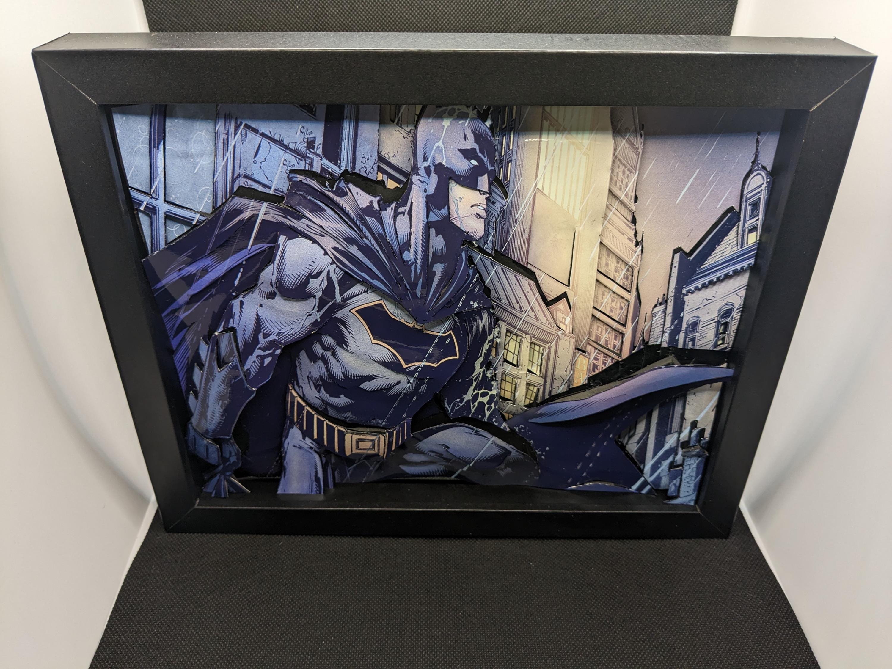 Batman 3D Shadow Box – Jim Lee's Illustration (8" X 10") | Unique Fan ...