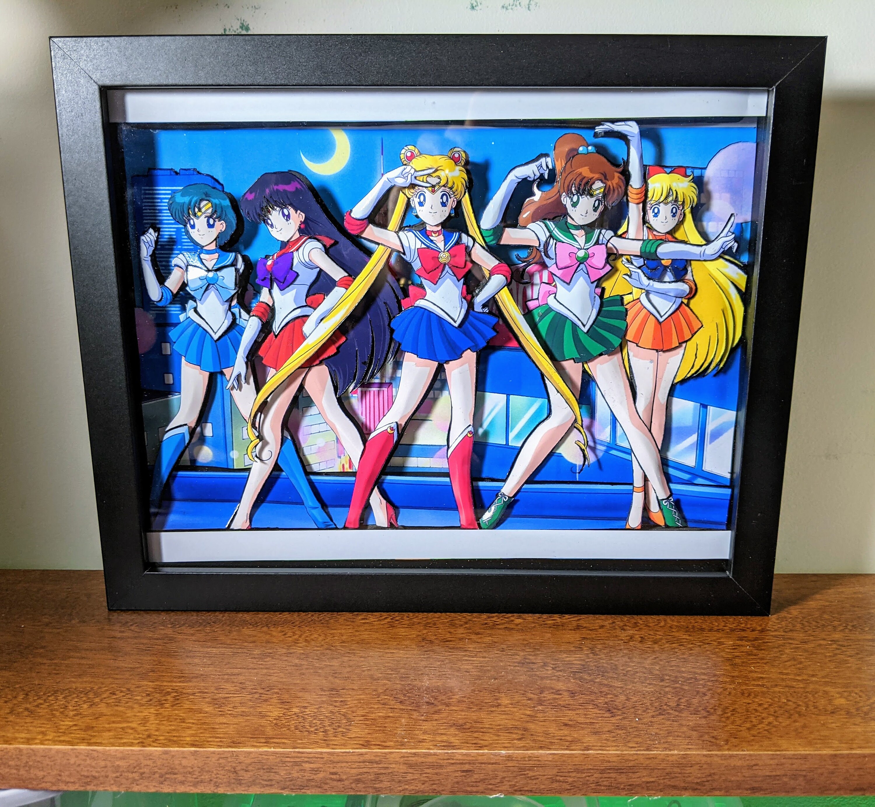 Sailor Moon Group Image 3D Shadow Box 8 X 10 - Etsy