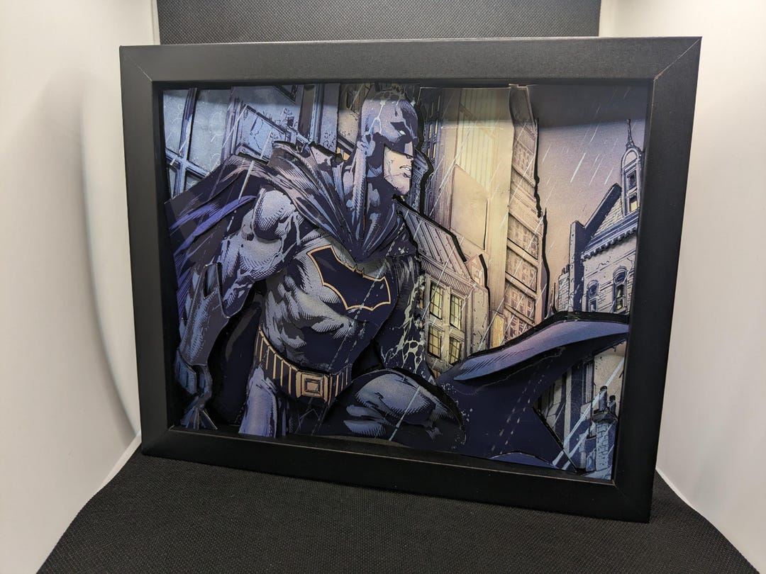 Jim Lee's Batman 3D Shadow Box – Handmade Fan Art (8" X 10") - Etsy