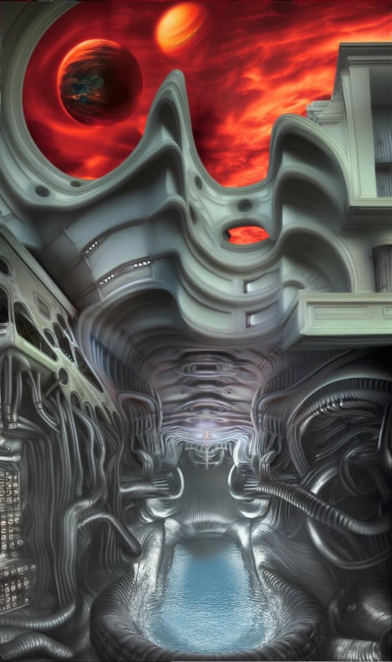 H R Giger Art Landscape