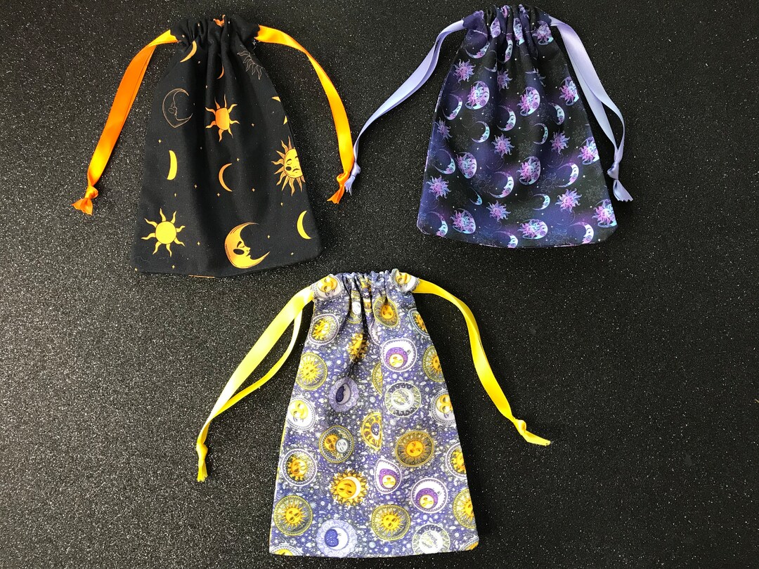 Celestial Pouches/ Pouch / Tarot / Stars and Moons / Tarot Bags - Etsy