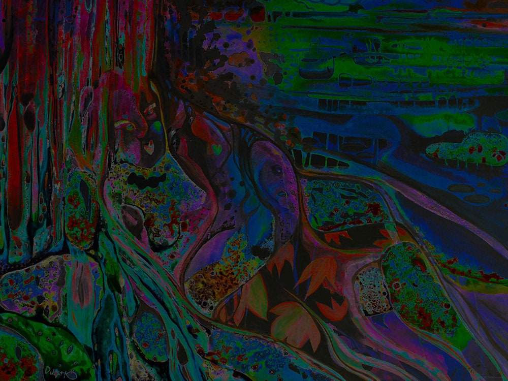 Delightfalls Psychedelic Smooching fine Art Wallpaper, Self Pasting or ...