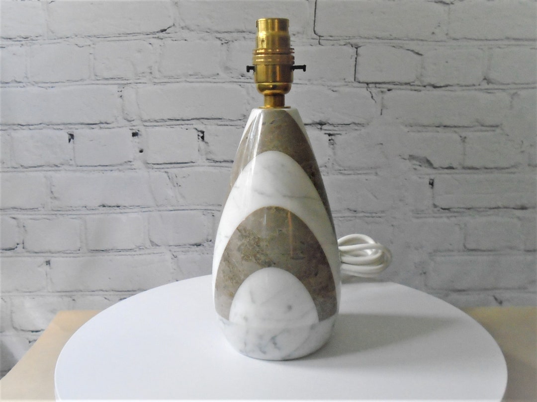 A Tear Drop Shaped Marble Lamp Base - Etsy