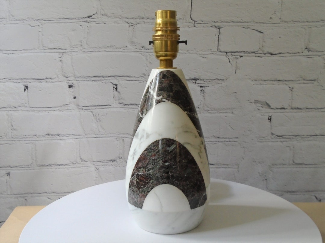 A Tear Drop Lamp Base Turned From Italian Marbles. - Etsy