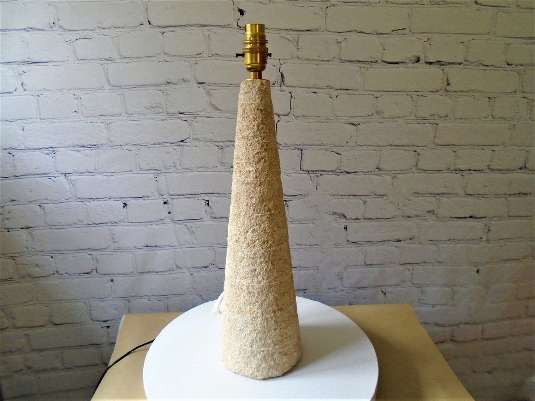 Stone Cone Lamp Base With a Rough Rustic Textured Finish - Etsy