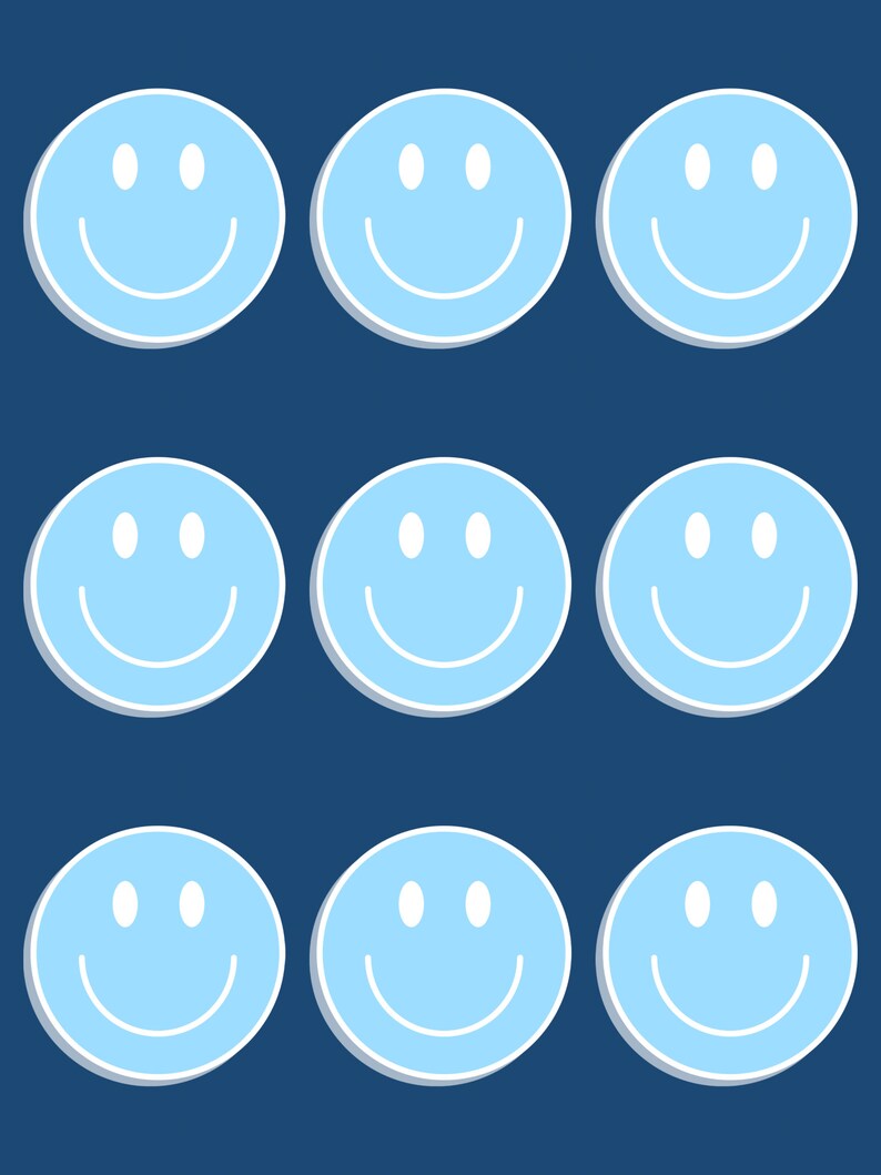 Preppy Blue Wall Art - Etsy