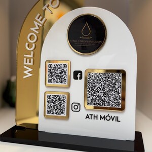 Custom Vera QR Sign, Social Media Display, QR Code Display, Payment ...
