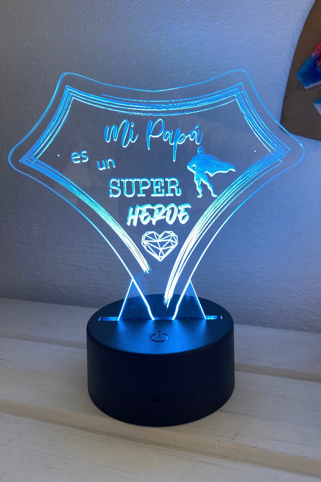 Super Hero Led Lamp, Hero Night Led Lamp, Personalized - Etsy