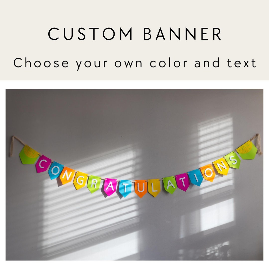 Personalized Paper Banner – Custom Name or Phrase | Handmade Eco ...