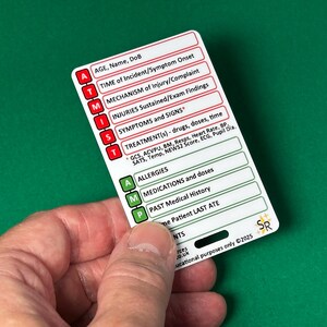 Methane/atmist Ample ID Badge Flash Card Student Paramedics Ambulance ...