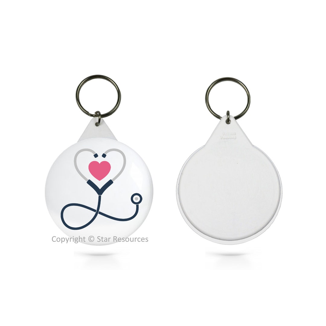 Heart Stethoscope Key Ring NHS Gift Keyring Student Paramedic, Nurse ...
