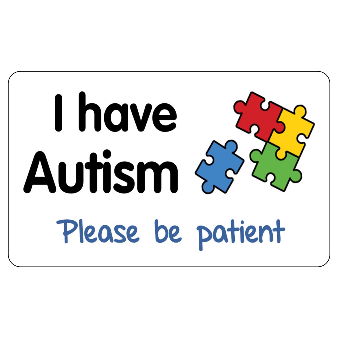 I Have Autism ID Card Autistic Disability Awareness - Etsy