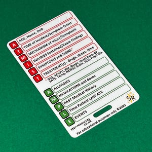 Methane/atmist Ample ID Badge Flash Card Student Paramedics Ambulance ...