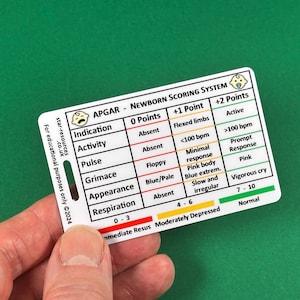 APGAR ID Badge Card | Paramedic Flashcard | Midwife Maternity Nurse ...