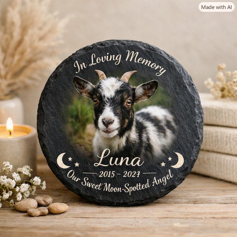 Personalized Slate Pet Memorial Stone, Custom Pet Tribute, Engraved ...