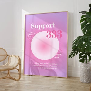 333 Angel Number Aura Poster Print Positive Energy Aura Dorm - Etsy UK