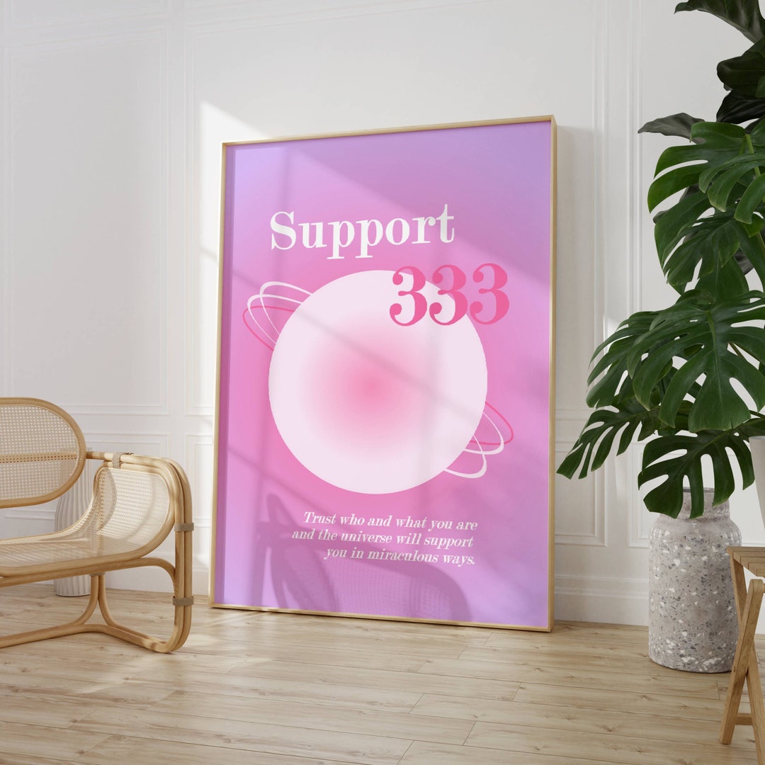 333 Angel Number Aura Poster Print Positive Energy Aura Dorm - Etsy UK