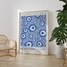 Blue Evil Eye Wall Art Prints, Set of 2 , Aesthetic Home Decor ...