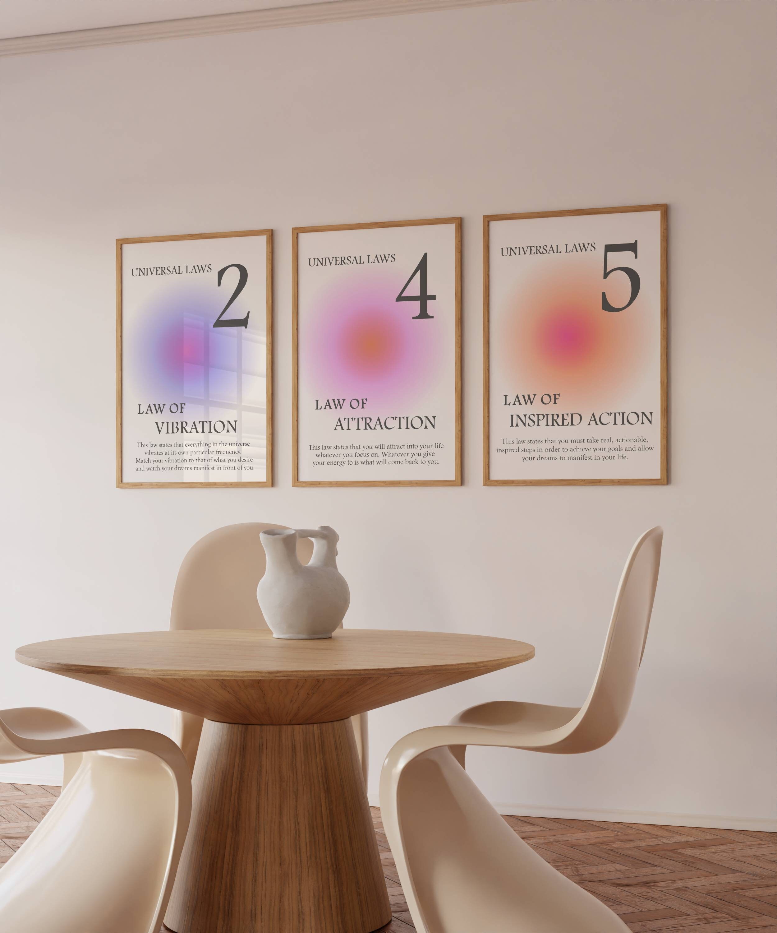 Aura Print Set, Law of Attraction Prints, Manifestation Poster Set ...