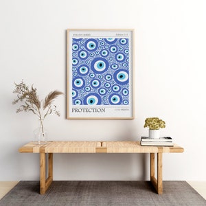 Trendy Evil Eye Wall Art Poster, Spiritual Evil Eye Protection Print ...