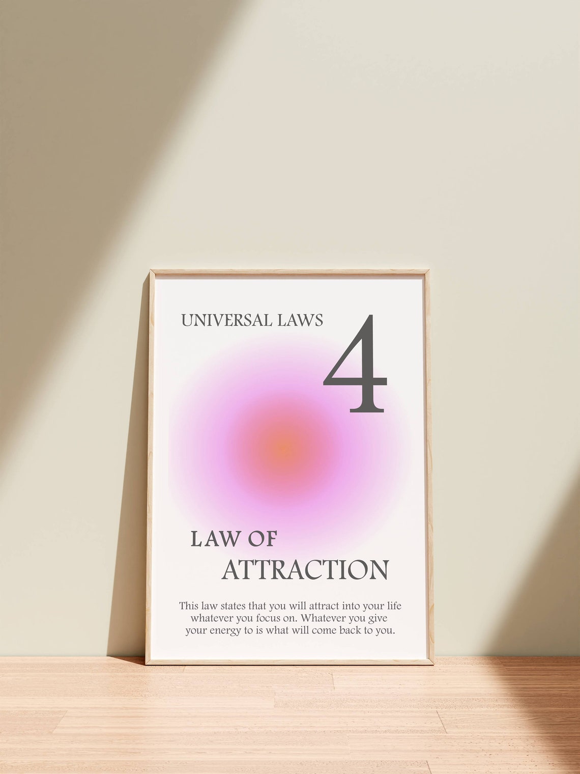 Pink Aura Poster Print, Aesthetic Aura Dorm Decor, Spiritual Print ...