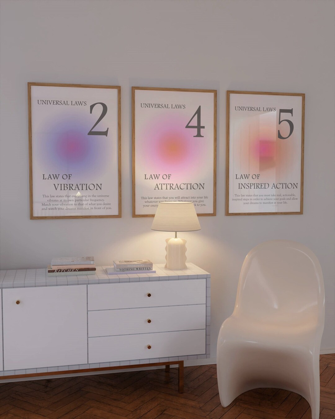 Aura Print Set, Law of Attraction Prints, Manifestation Poster Set ...