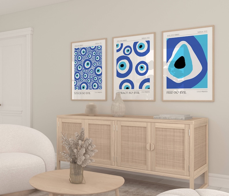 Evil Eye Set of 3 Protection Affirmations Poster Aesthetic - Etsy