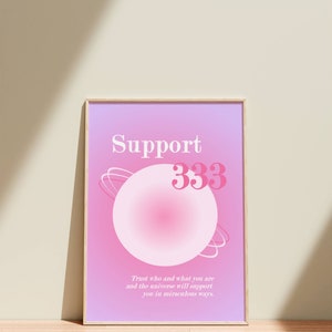 333 Angel Number Aura Poster Print, Positive Energy Aura Dorm Decor ...