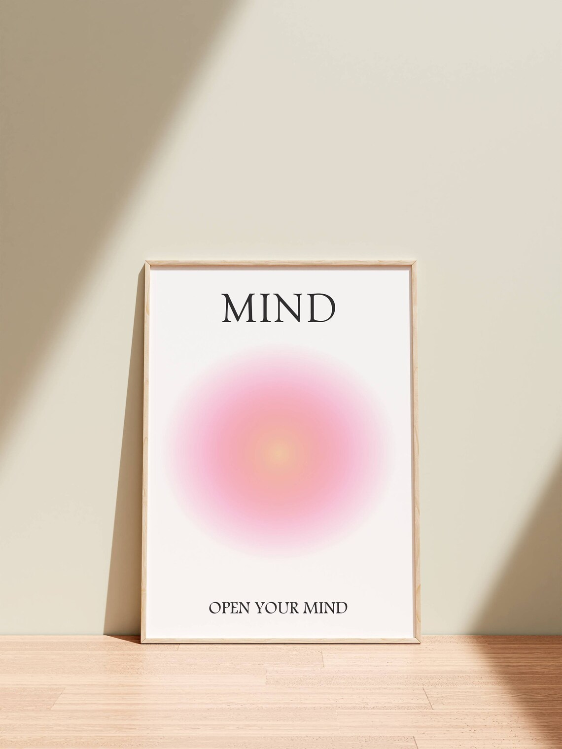 Mind Body Soul Aura Print, Aura Printable Poster, Pink Aura Print ...