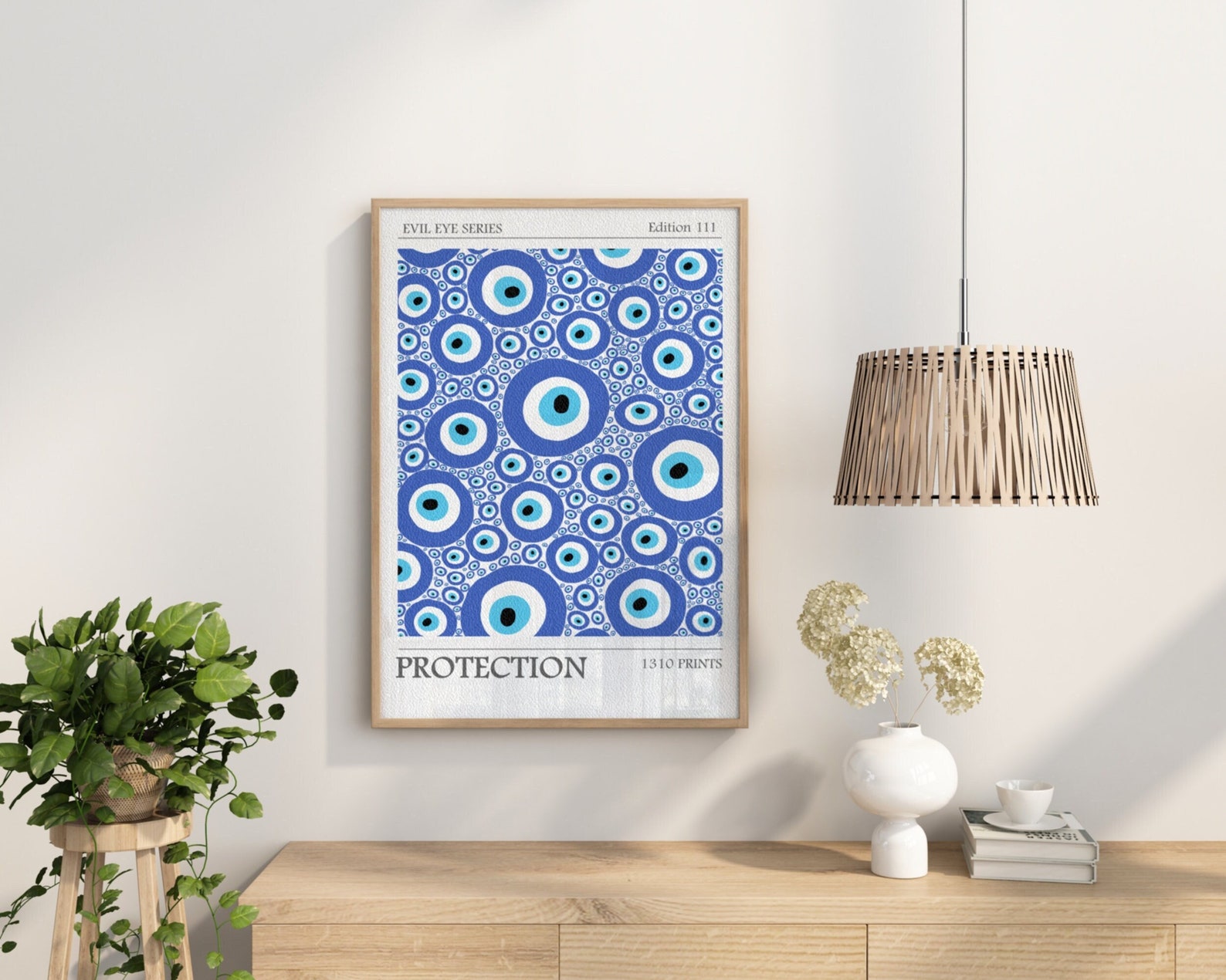 Trendy Evil Eye Wall Art Poster, Spiritual Evil Eye Protection Print ...