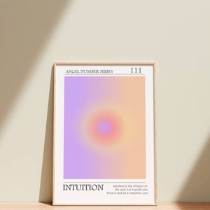 Aura Angel Number 111 Print, 111 Wall Art Poster, Manifestation Aura ...