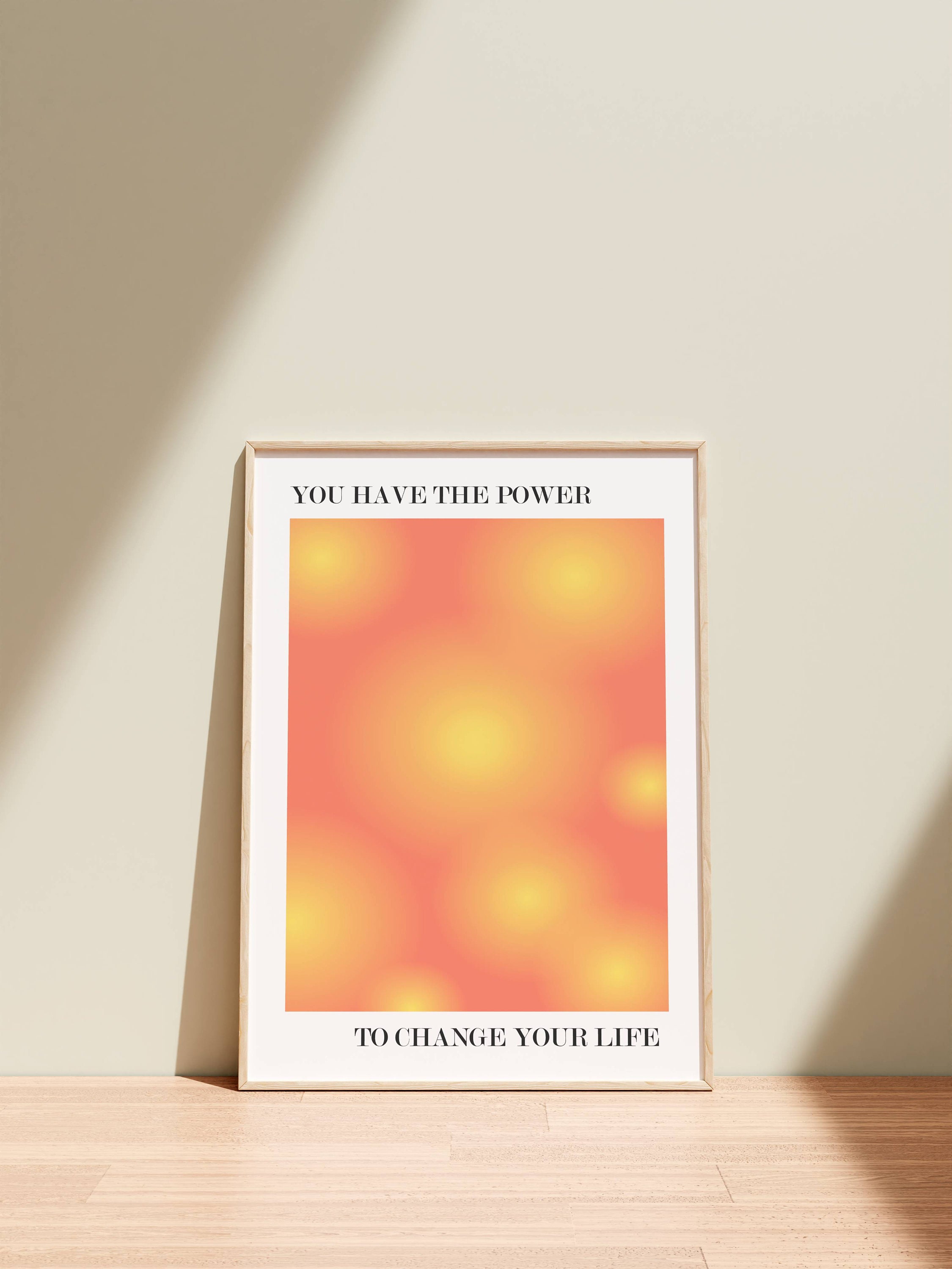 Positive Energy Aura Affirmation Poster, Self Love Poster Print, Trendy ...