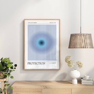 Evil Eye Aura Poster, Protection Wall Art Print, Evil Eye Aesthetic ...