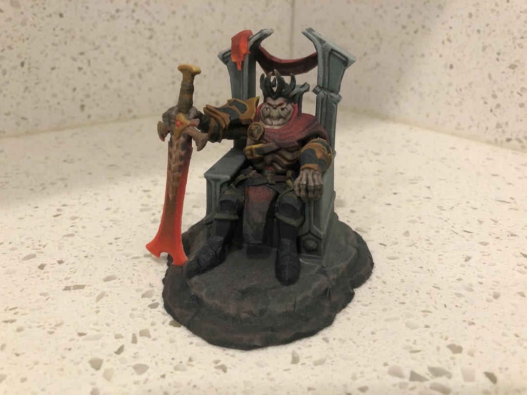 Wraith King Arcana on Throne Dota 2 Figurine 3D Model - Etsy