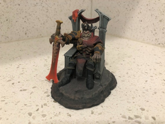Wraith King Arcana on Throne Dota 2 Figurine 3D Model - Etsy