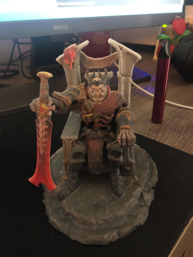 Wraith King Arcana on Throne Dota 2 Figurine 3D Model - Etsy