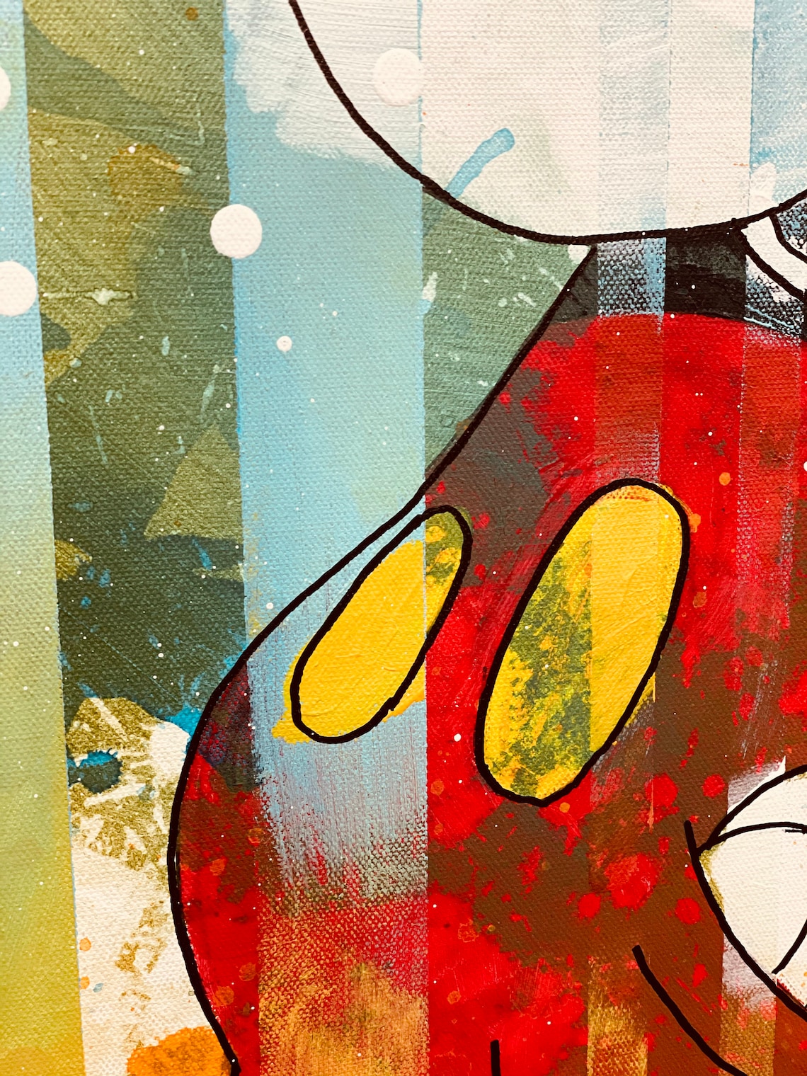 Mickey Mouse Abstract Modern Pop Art Acrylic Painting, Unique - Etsy