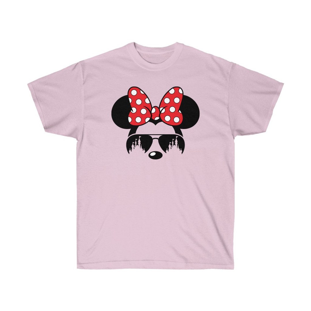 Minnie Mouse With Aviator Sunglasses Tee Disney Adult Graphics T Shirt ...