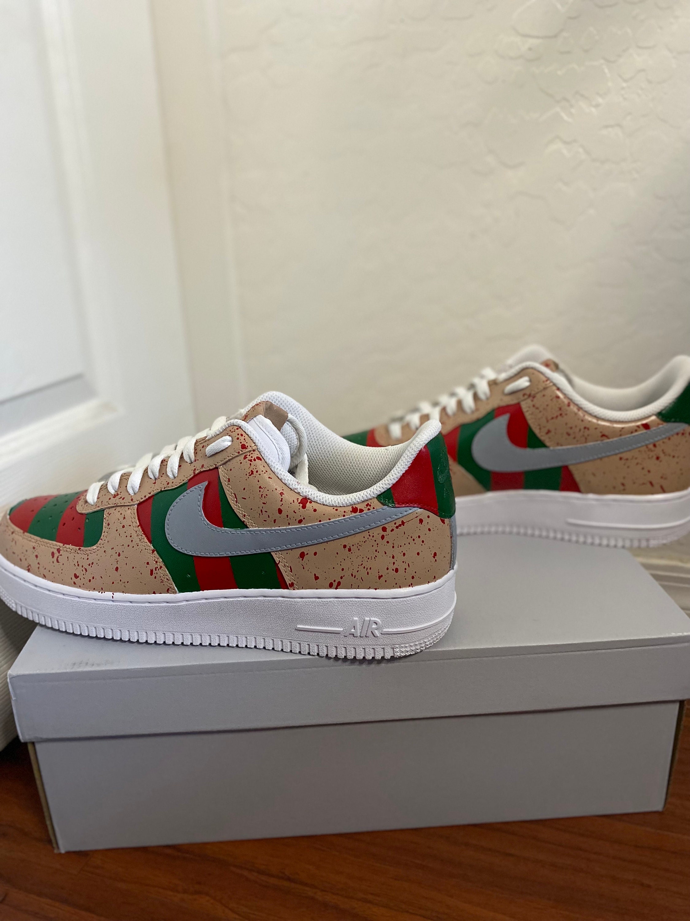 Custom Air Force 1 “freddy Kruger” - Etsy