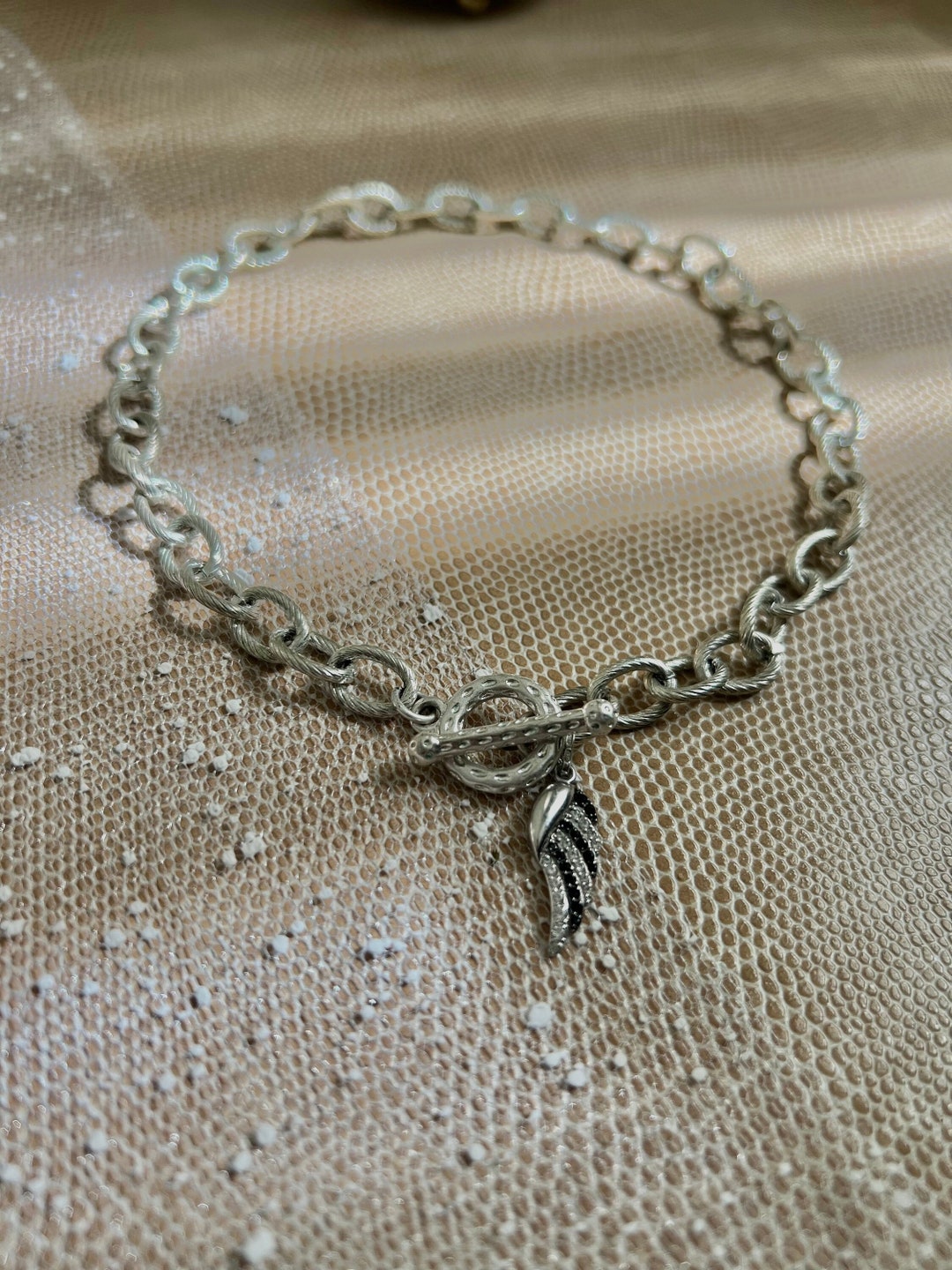 Chain Necklaces T Bar Silver Toggle Bar Chunky Choker Necklace Chunky