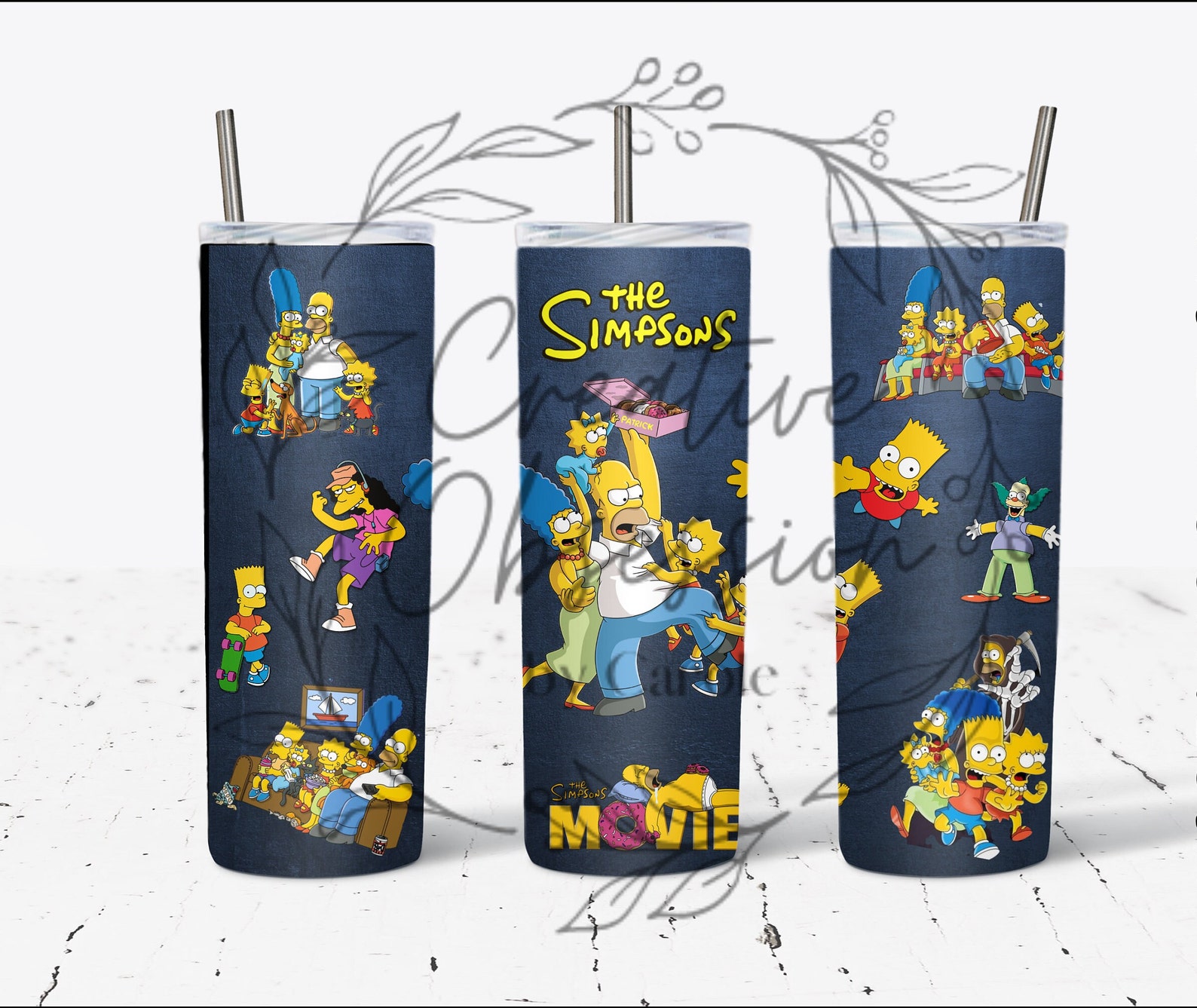 The Simpsons 20 Oz Tumbler Homer Simpson Tumbler - Etsy