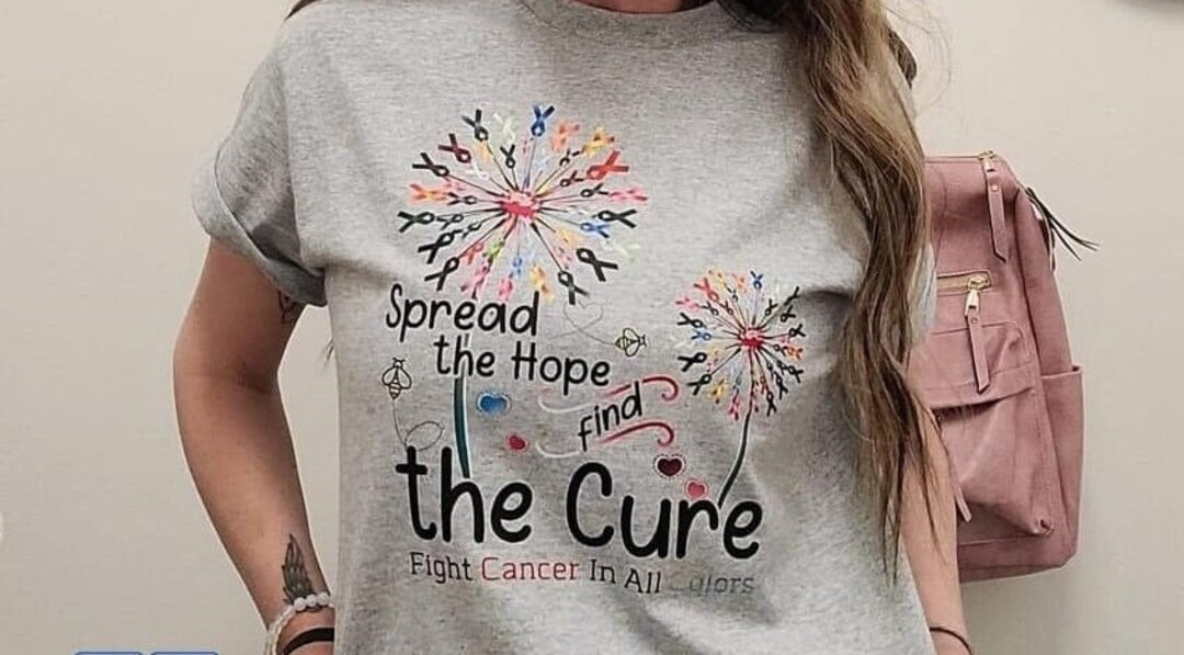 Spread the Hope Find the Cure, Fight Cancer in All Colors T-shirt - Etsy