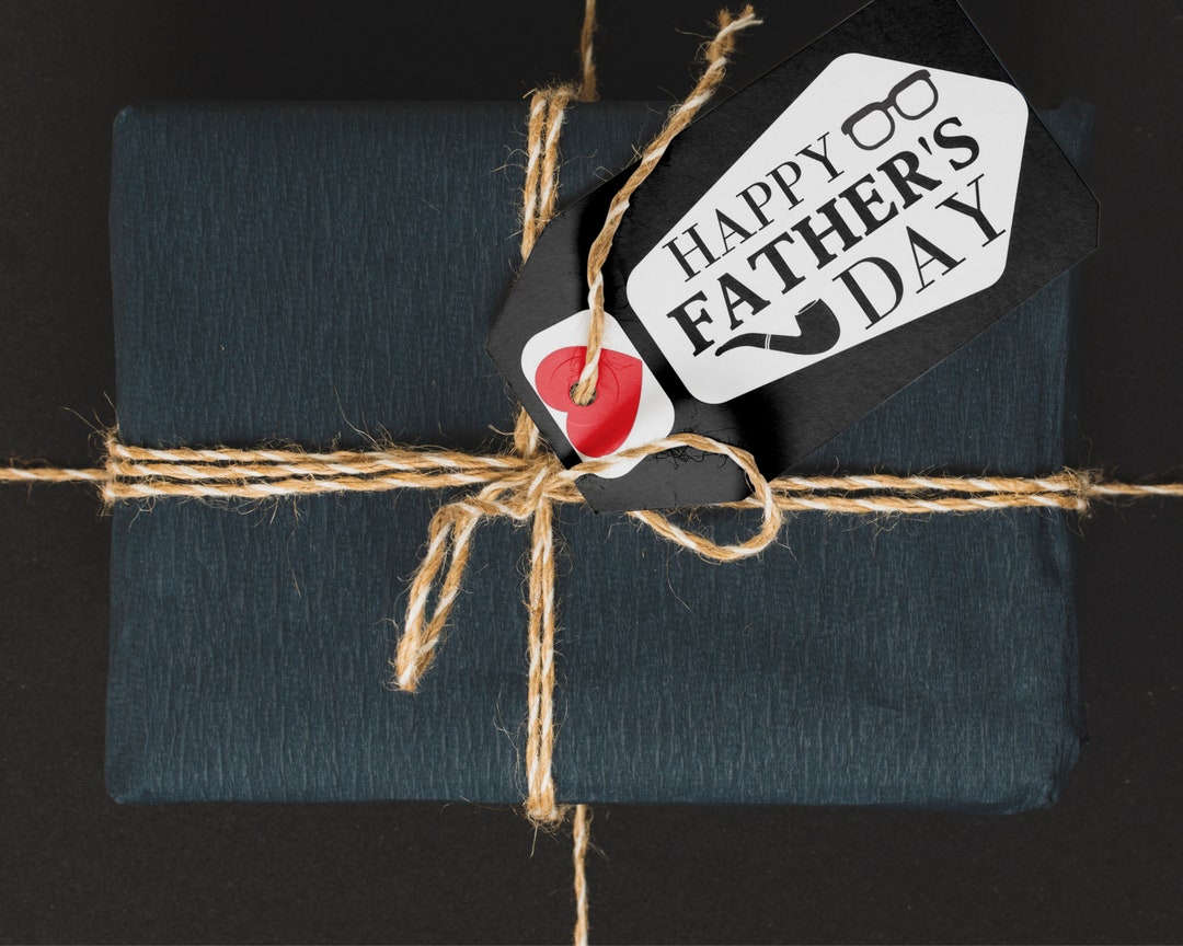 Happy Father's Day Tag / Template / Editable / Printable / Black Color ...