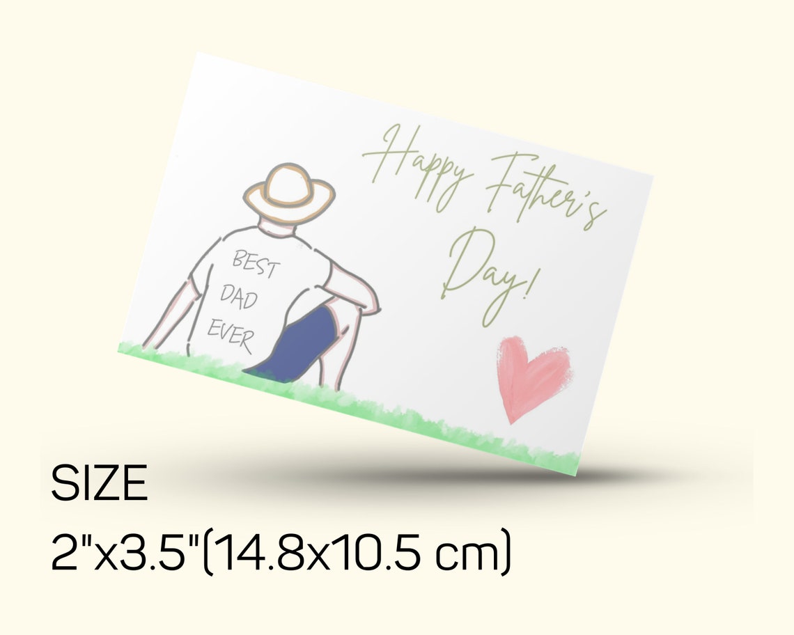 Happy Father's Day Watercolor Card / Printable / Best Dad - Etsy