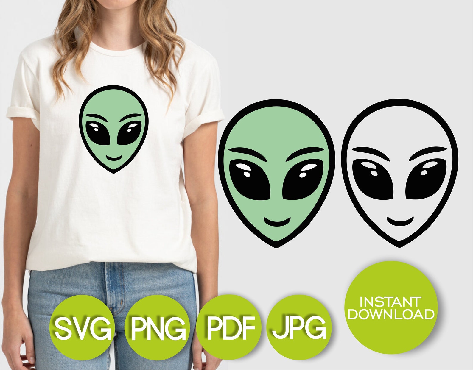 Cute Aliens SVG Green Alien SVG Alien Shirt Design SVG | Etsy